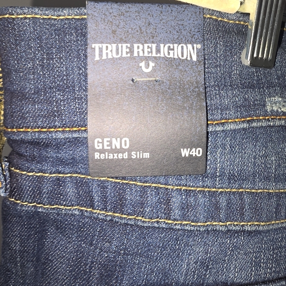 True Religion | Jeans | True Religion Blue Relaxed Jeans With Contrast ...